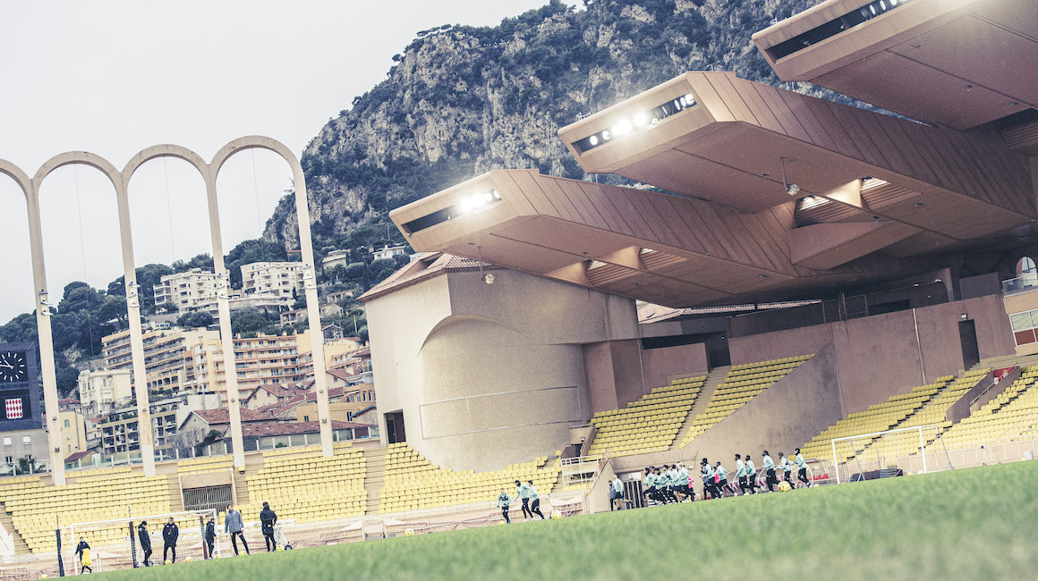 Le groupe de l'AS Monaco pour la réception d'Angers au Stade Louis-II