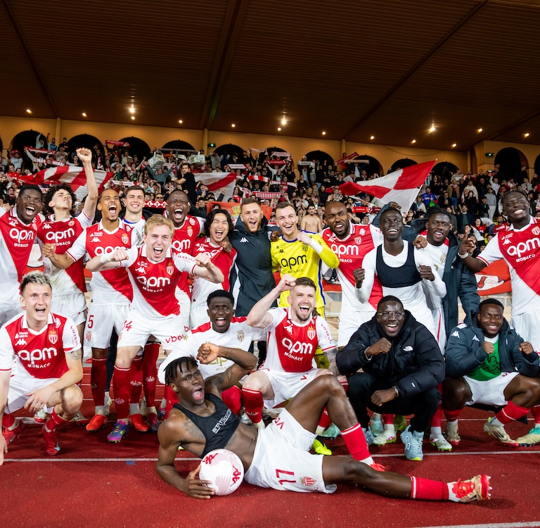 Le groupe de l’AS Monaco pour le choc contre Marseille